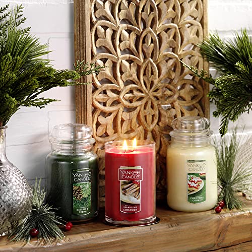 Yankee Candle Sparkling Cinnamon Scented, Classic 22oz Large Tumbler 2-Wick Candle, Over 75 Hours of Burn Time