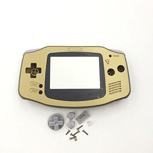 Replacement Housing Shell Case Cover Skin for Gameboy Advance GBA Console Color Gold Plastic