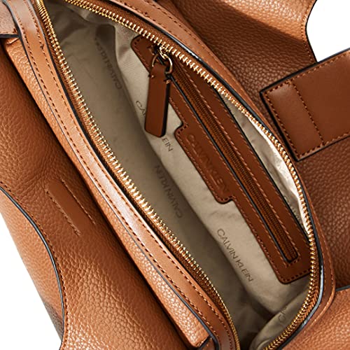 Calvin Klein Shelly Novelty Satchel, Caramel