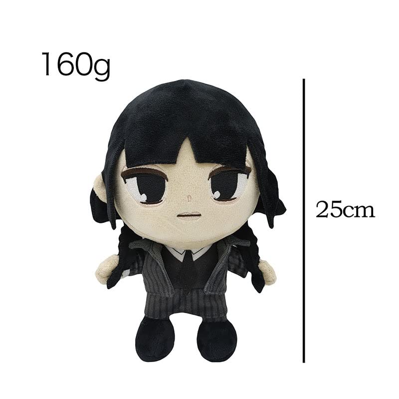 Elingsa Wednesday Addams Plush, Wednesday Addams Doll Stuffed Toy Figures for Birthday