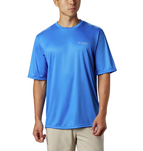 Columbia Men's Standard Terminal Tackle PFG PhotoReel SS, Vivid Blue/Offshore, Small
