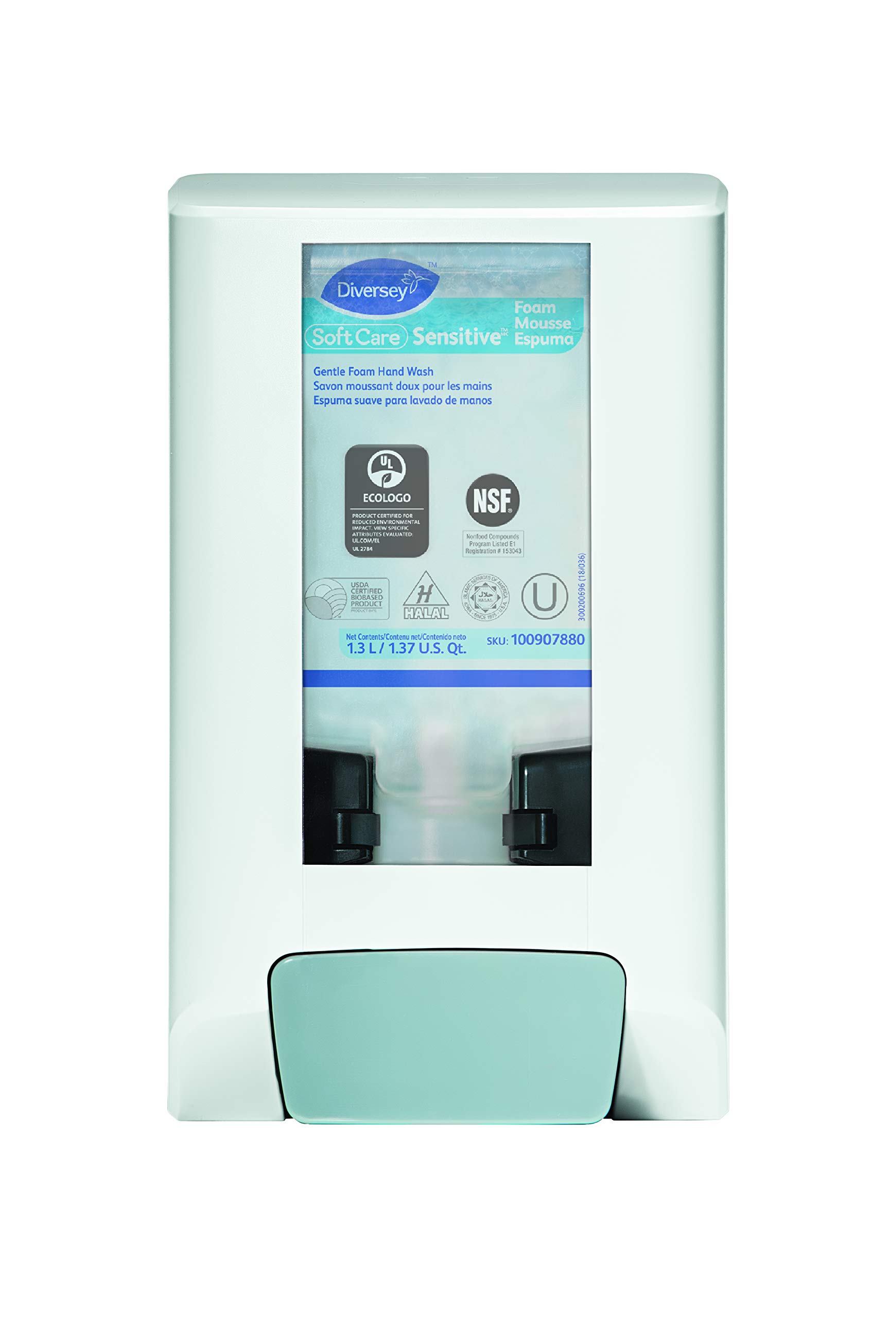 Diversey Intellicare Dispenser Ii, 1.3 L, 9.06 X 19.45 X 11.22, White, 6/Carton