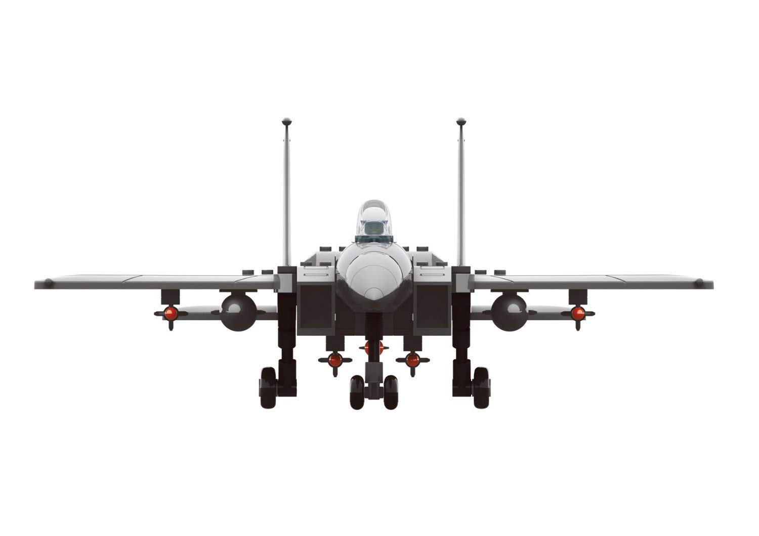 Top Race Interlocking Building F15 Fighter Jet Airplane Model Toy Kit Blocks Set | 15 x 11.81 x 3.19 inches | Ideal for Ages 3 and Up | Create Your Own Fighter Jet with This Exciting Building Set