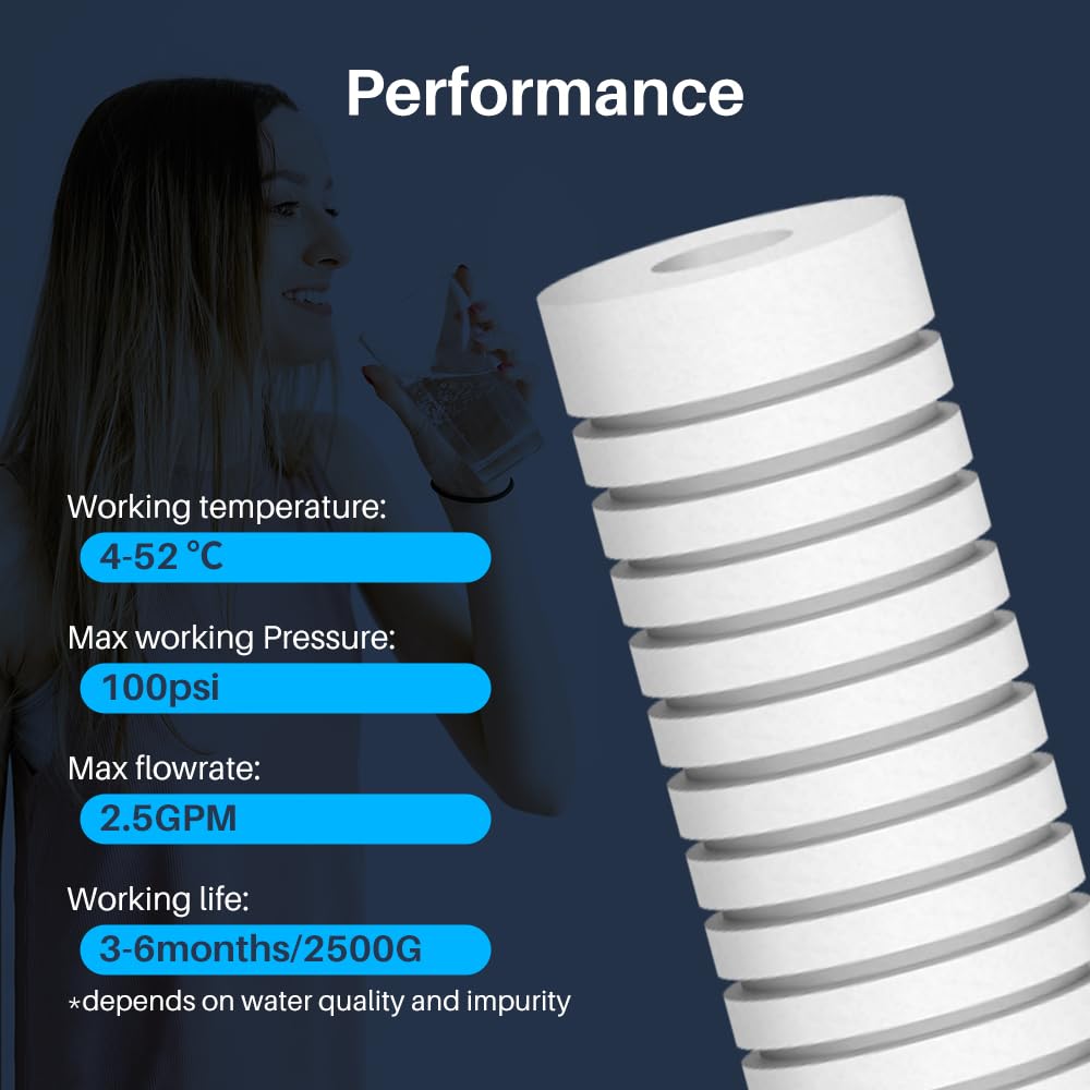 CFS β 2 Pack Whole House Water Filter Cartridges Compatible with AP110-NP Models β Remove Bad Taste & Odor β Whole House Replacement Water Filter Cartridge - 5 Micron - White