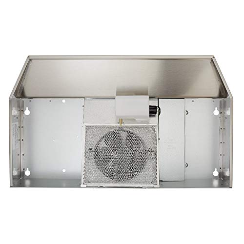 Broan-NuTone 24-inch Under-Cabinet Convertible Range Hood with 2-Speed Exhaust Fan and Light, MAX 210 CFM, Stainless Steel