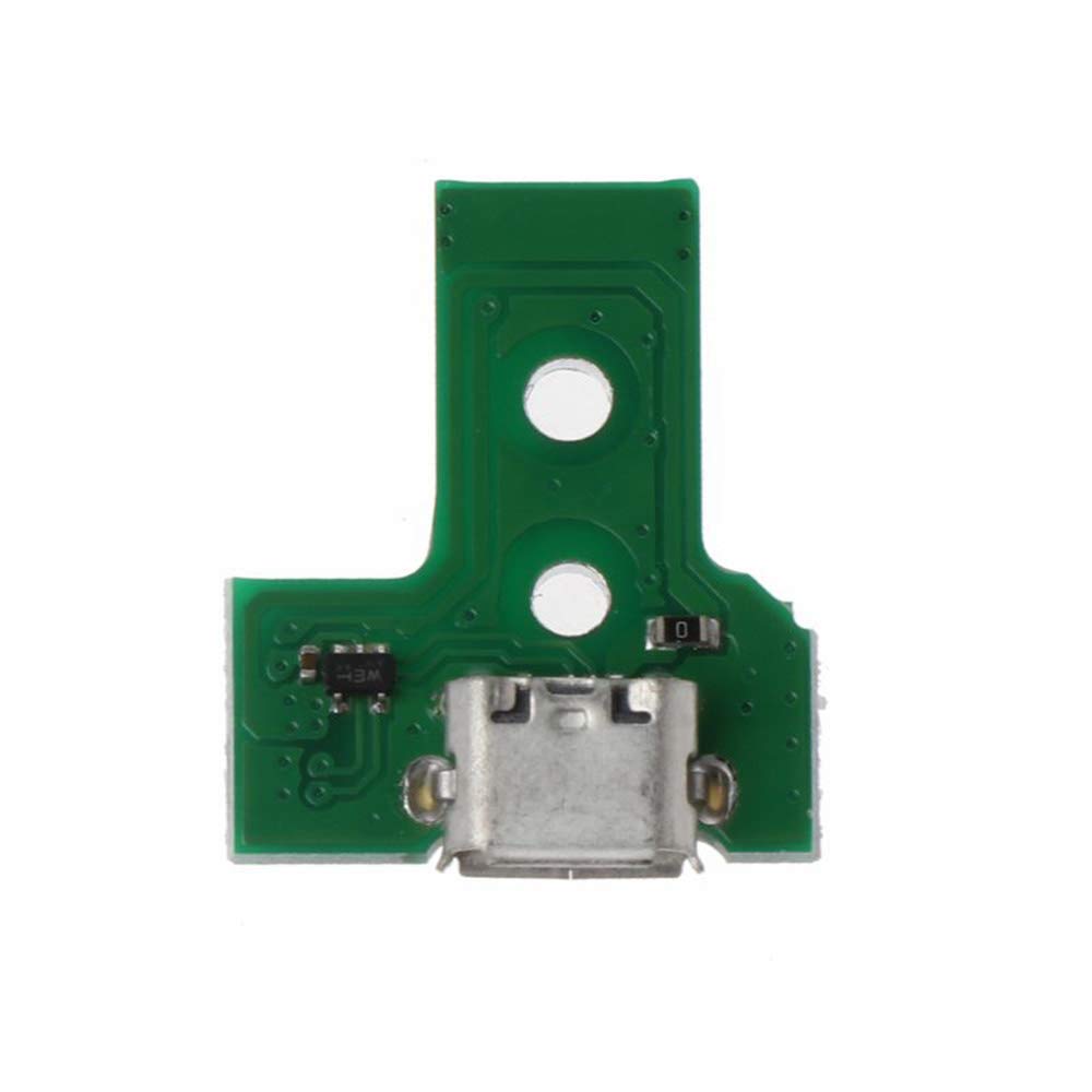 Replacement USB 12pin Charging Port Socket Triangle Board Charger PCB Board with 12pin Flex Ribbon Cable for PlayStation 4 JDS-030 PS4 Controller