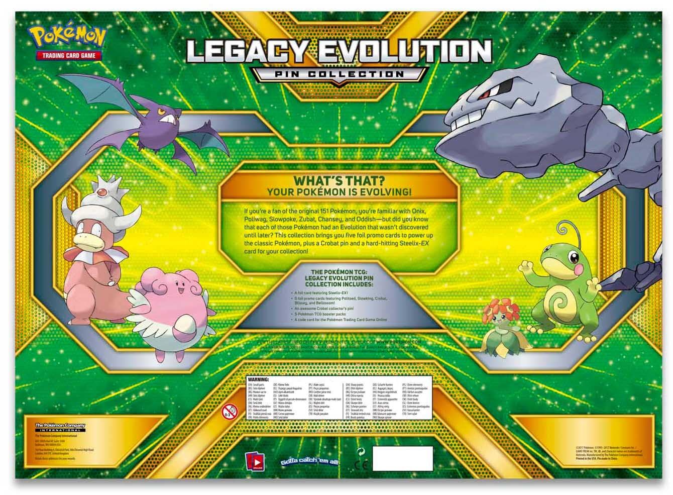 Pokemon TCG Legacy Evolution Pin Collection Card Game