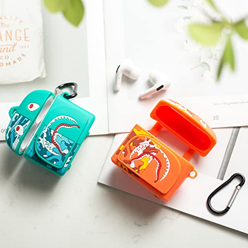 Semeving Compatible with Airpods Pro Case Cover,Cute 3D Anime Case for Airpods Pro for Women/Men(Green)