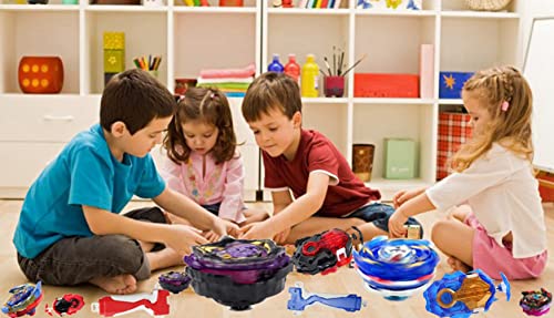 Lr Launcher Grip Bay Blades Toy Bey Battling Tops Burst Game B-184 Left Right String Launcher Booster DB B-191 Dangerous Belial All Might-2 Dynamite Battle Starter Set Gift for Boys (Black)
