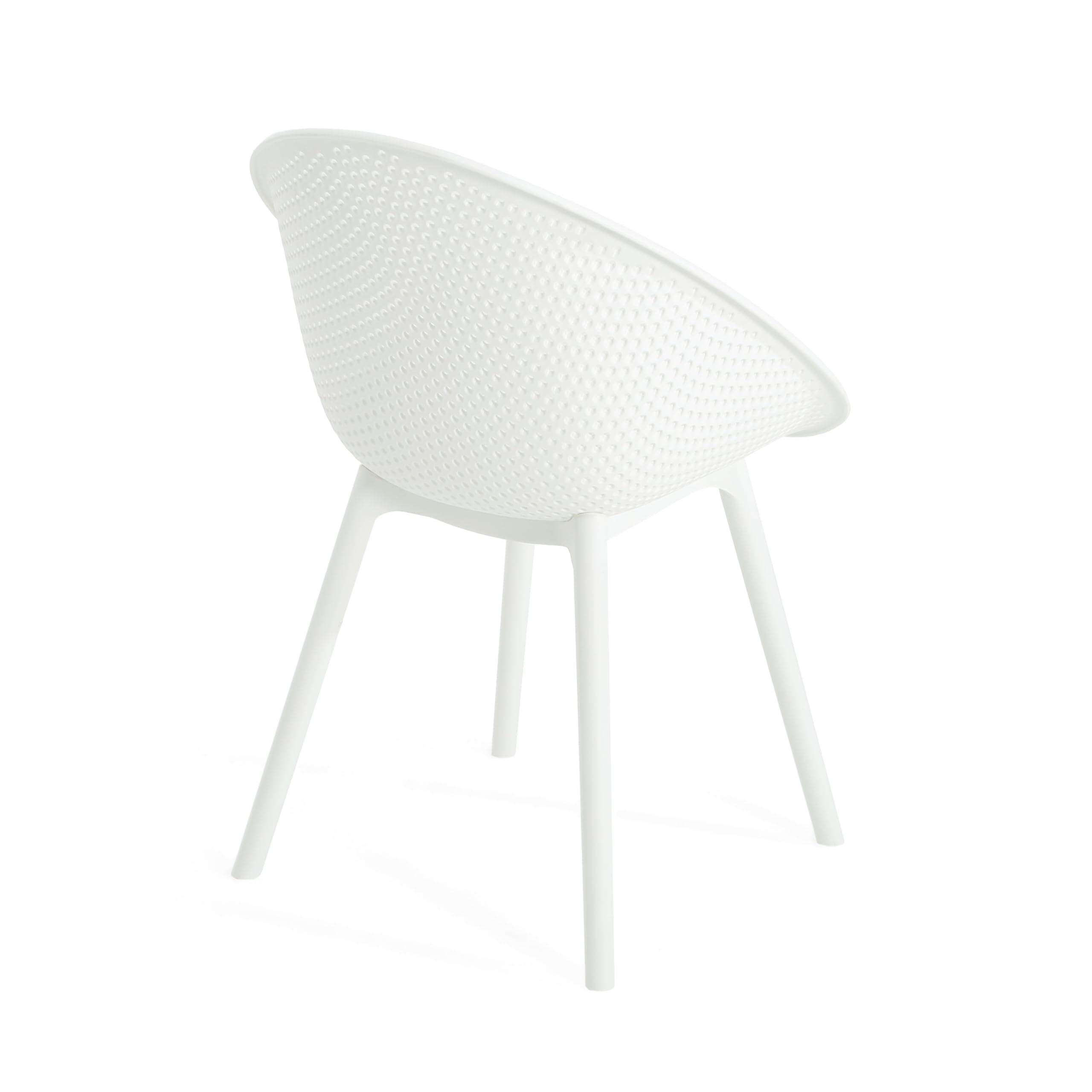 Christopher Knight Home White Lounge Chairs Set of 2 β Modern Accent Chairs-Resistant Patio Chairs with Mesh Design for Garden, Balcony, or Backyard β Sleek and Comfortable Seating for Outdoor Spaces