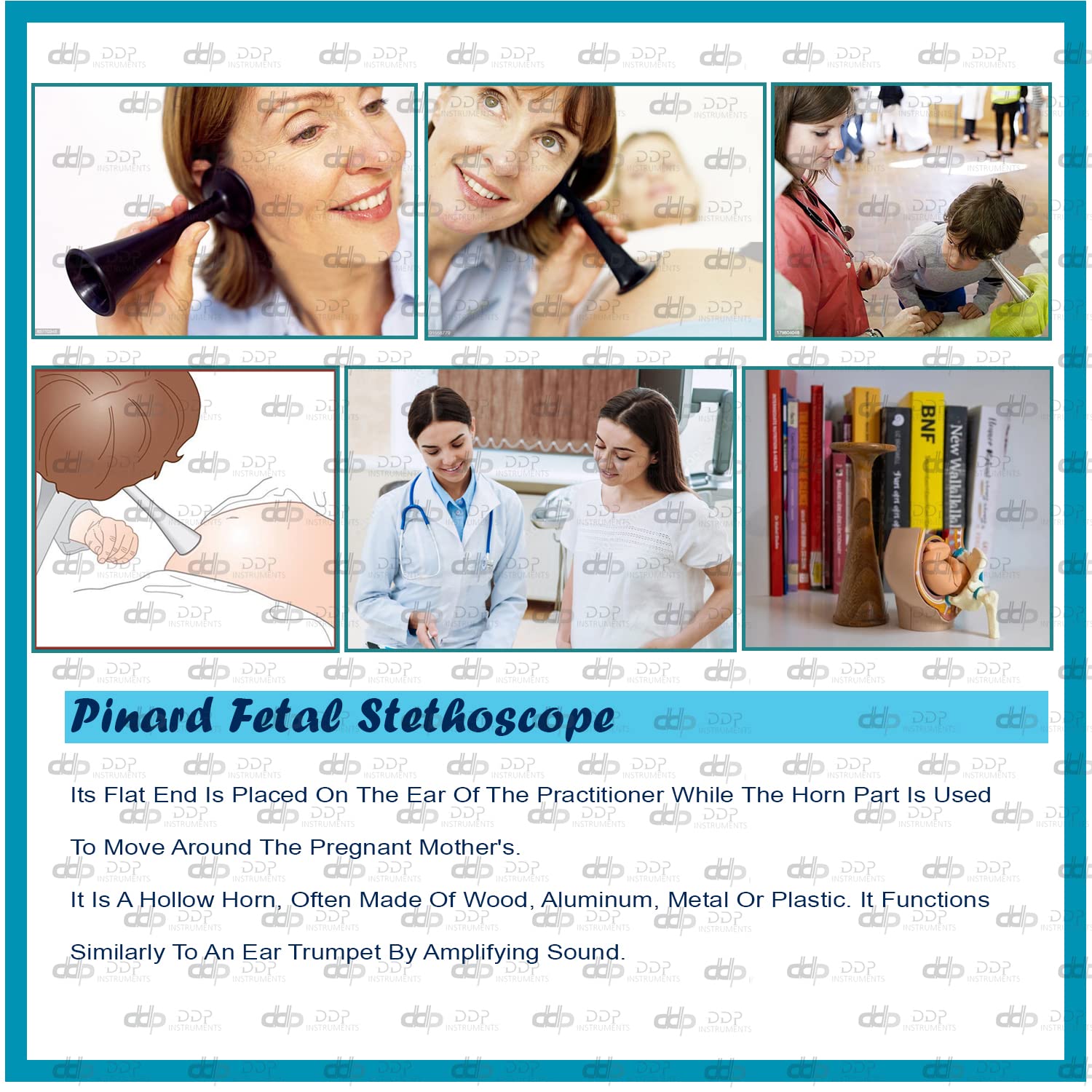 Pinard Foetal Stethoscope Pink DDP