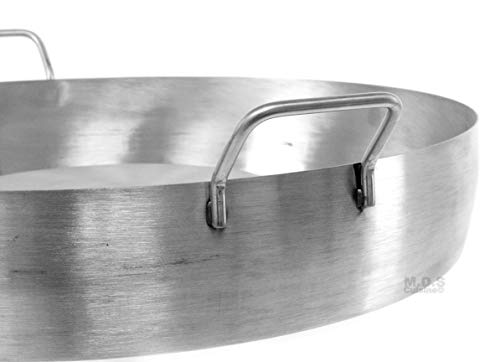 Comal Convex 21.5β Stainless Steel Panza Arriba Heavy Duty Commercial Mexican Griddle Extra High Rim