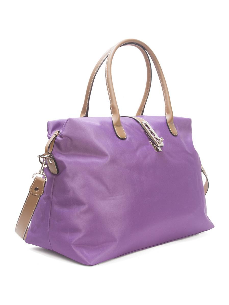 Tosca Women's Nylon Oversized Travel Tote Bag - Light Purple