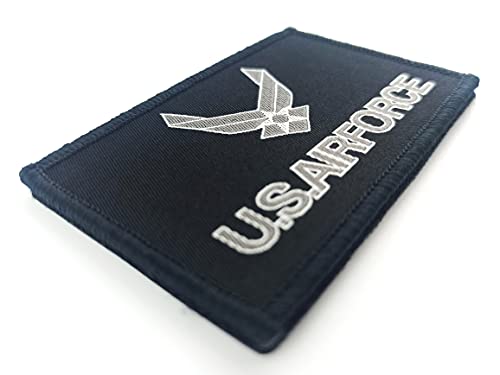 JBCD 2 Pack Black US Air Force Wings Flag Patch Force Army Flags Tactical Patch Pride Flag Patch for Clothes Hat Patch Team Military Patch