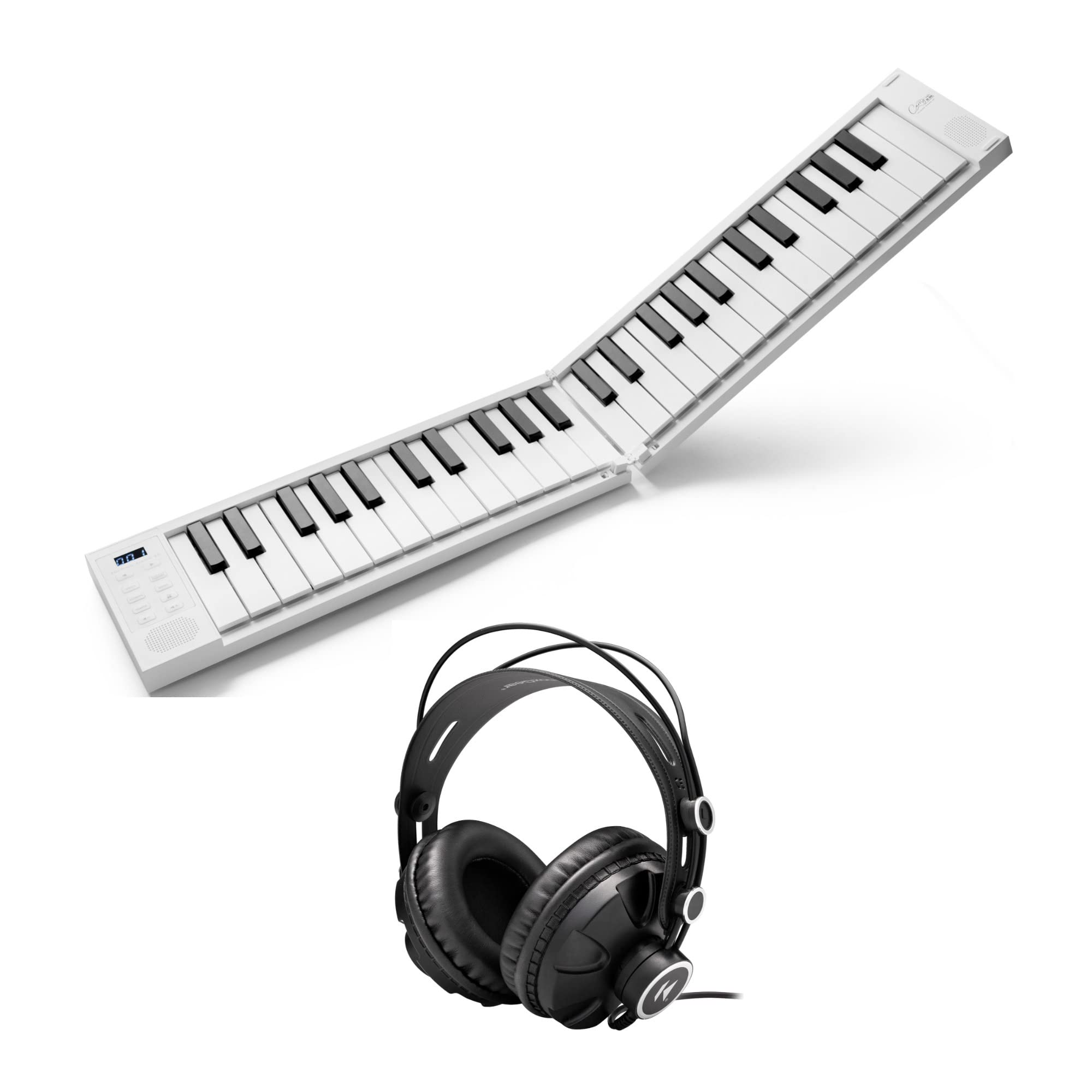Carry-On 49-Key Foldable Digital Piano Bundle with Knox Gear Closed-Back Headphones (2 Items)