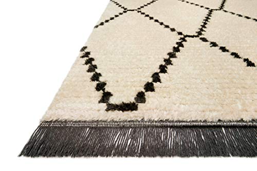 Chris Loves Julia x Loloi Alice Collection ALI-04 Cream / Charcoal 18" x 18" Sample Rug
