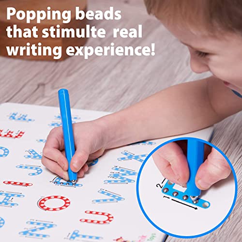 Chuchik Toys Magnapad Magnetic Drawing Board β Interactive Alphabet Letter Tracing Board Game for Ages 3-5 β Portable Kids Writing Board and 2 Pen Magnets for Educational Play and Alphabet Games