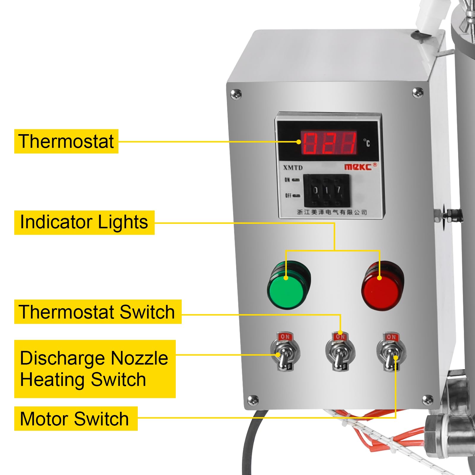CILDON Heating Mixing Filling Machine, 30L Stirring Tank Lipstick Paste Filler, 110V Heating Lipstick Mixing Filling Machine, 0-300℃ Adjustable for Lipstick, Shoe Polish Etc(20-45 Bottle/Min)