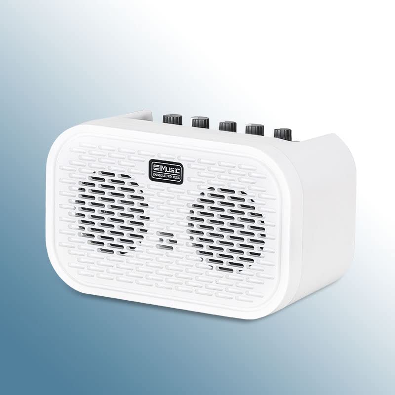 Coolmusic 10 Watt Portable Rechargeable Bluetooth Electric Guitar Amplifier with Delay Effect, 3 Band EQ