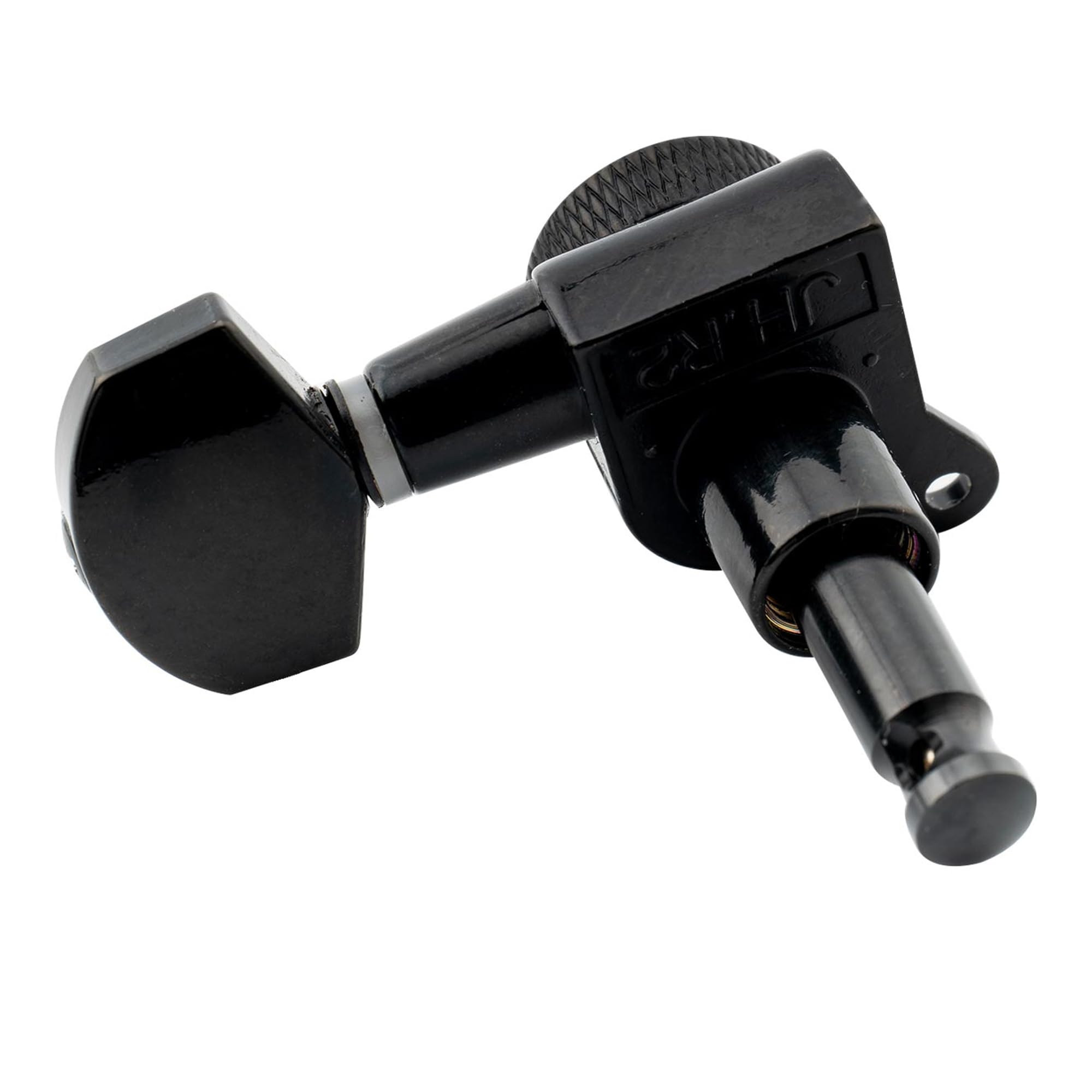 Musiclily Pro 6 inline Guitar Locking Tuners 6R String Tuning Pegs Keys Machine Heads Set for Fender Stratocaster Strat Telecaster Tele Style Electric Guitar, Black