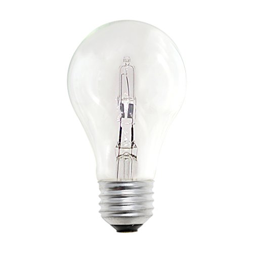 Bulbrite 53A19CL/ECO Eco-Friendly Halogen 53W A19, Clear, 2-Pack