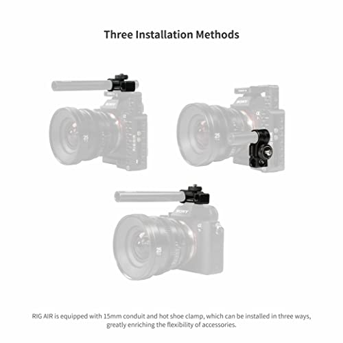 PDMOVIE Camera Half Cage, Compatible with Canon 5/6/7D, Sony A, Panasonic GH, Nikon D810, and Other Series Cameras, Comes with 2 Cold Shoe Sockets, Multiple 1/4 Inch Threaded Holes (RIG AIR)