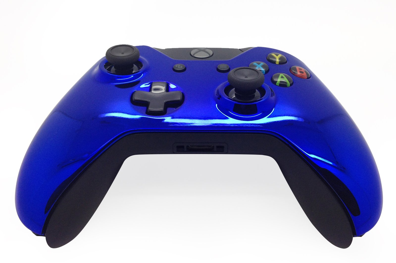 Chrome Front Housing Shell Cover Mods for Xbox One Controller (Dark Blue)