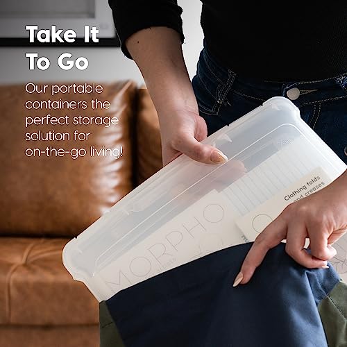 IRIS USA Portable Board Game Organizer Plastic Project Storage Case Box with Snap-Tight Latch, 10-Pack, Fits 8.5" x 11" Papers, for Games Puzzle Magazine A4 Paper Craft Hobby Art Supplies, Slim,Clear