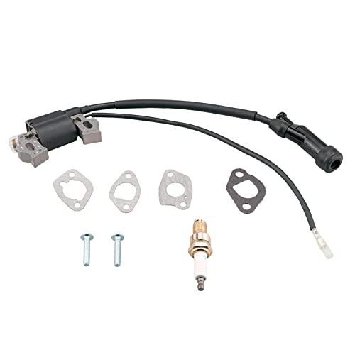 JJing Ignition Coil Spark Plug Kit for Honda GX160 GX200 GX120 GX110 GX140 Harbor Freight 212cc 173cc R210 Engine Go Kart Champion Generac 163cc 196cc 208cc 212cc Engine Power Equipment