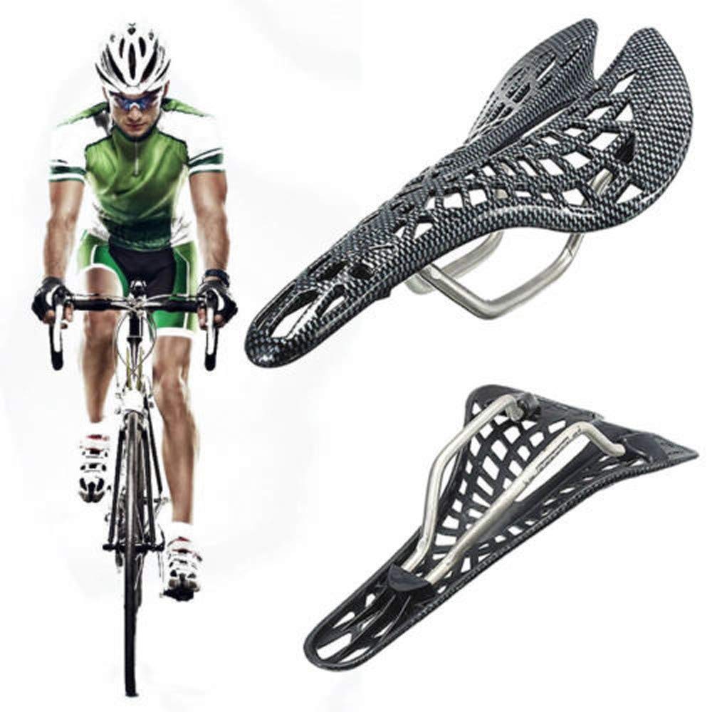 Toxz Carbon Fiber Hollow Saddle Seat for Mountain Racing Bike Cycling Bicycle,Lightweight,High Strength,High Flexibility,Ventilation Diversion Hole,Stoving Varnish Technology