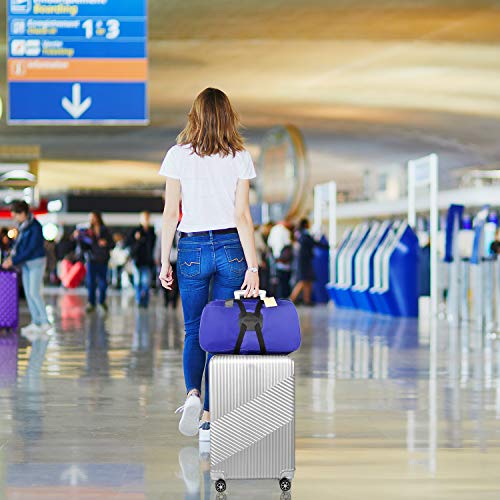Luggage Straps Bag Bungees for Add a Bag Easy to Travel Suitcase Elastic Strap Belt, High Elastic Suitcase Adjustable Belt Bag Bungees with Buckles (Black/Black)