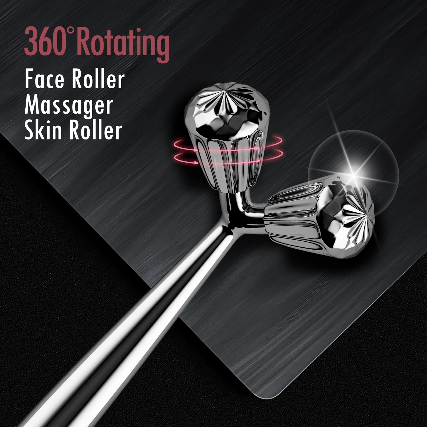 Face Massager Roller Metal Face Roller 3D Facial Roller and Gua Sha Massage Tool Kit Cooling Beauty Skin Roller for Face, Eye, Neck, Body Skin Care Tools Gift Sets for Women