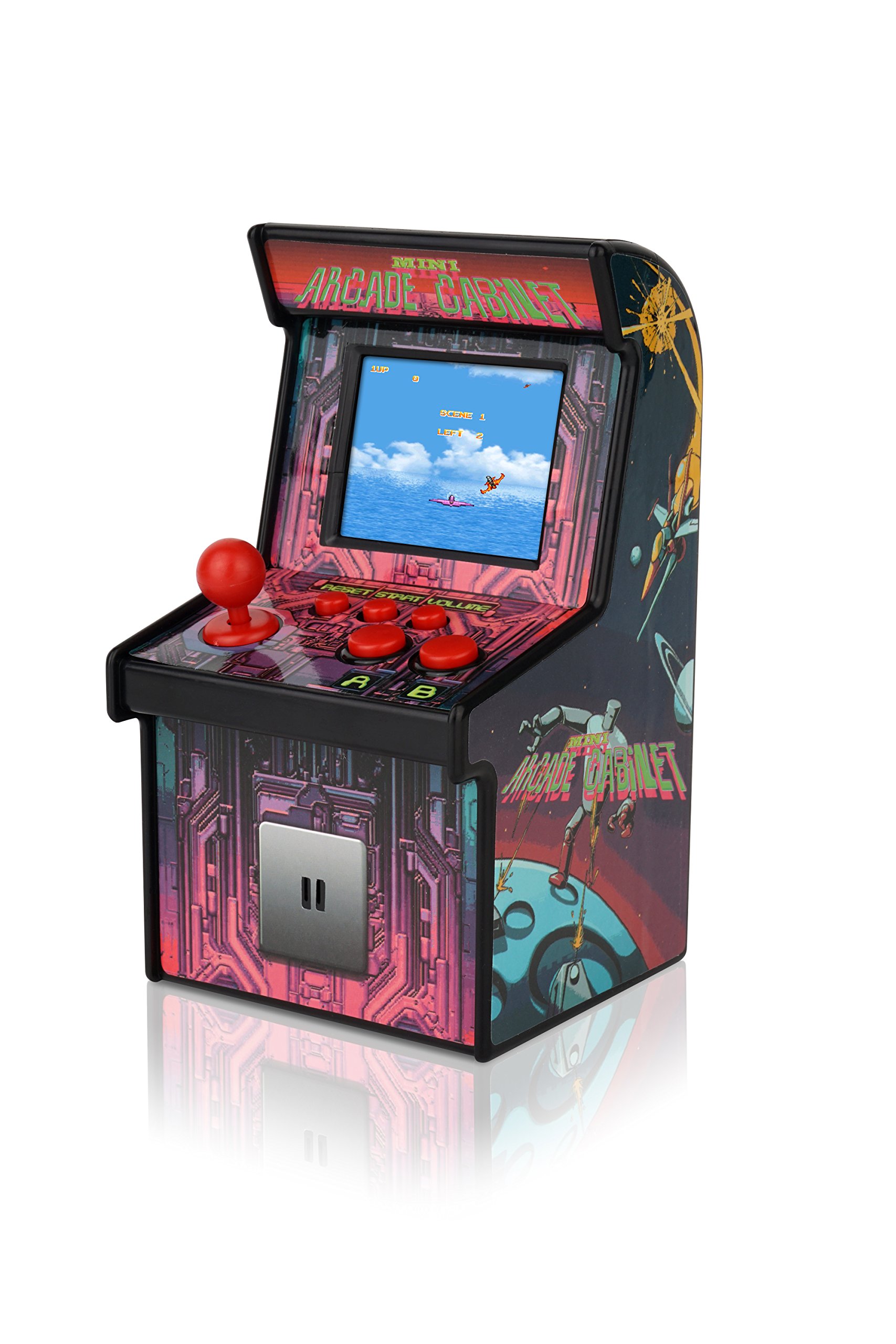 Retro Arcade Video Game Cabinet IWAWA Mini Table-style Build-in 220 Games Portable Handheld Gaming System Console Machine for Kids 5-10 [video game]