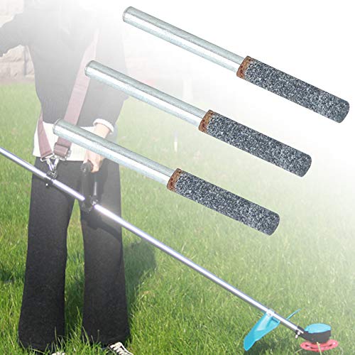 Grinding Stone, 3Pcs 4Mm 5/32In Diamond Chainsaw Sharpener Burr Stone File Sharpening Tool For Rotating Tool(Cylindrical)