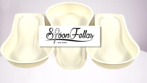 Disposable Spoon Rests 12 Pack, Spoon Holder, Party, Catering Supplies, Birthday, Thanksgiving, Christmas, Tailgating, Kitchen Utensils, Countertop, Stove Top- Spoon Fellas® Cornstarch- Patent Pending
