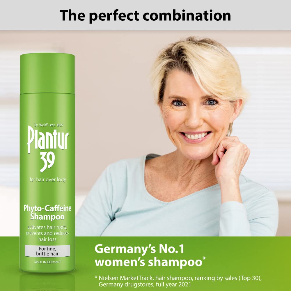 Plantur 39 Phyto Caffeine Women's Nourishing Conditioner 5.07 Fl Oz, for Fine, Thinning Natural Hair Growth, Sulfate Free, Wheat Protein, White Tea Extract