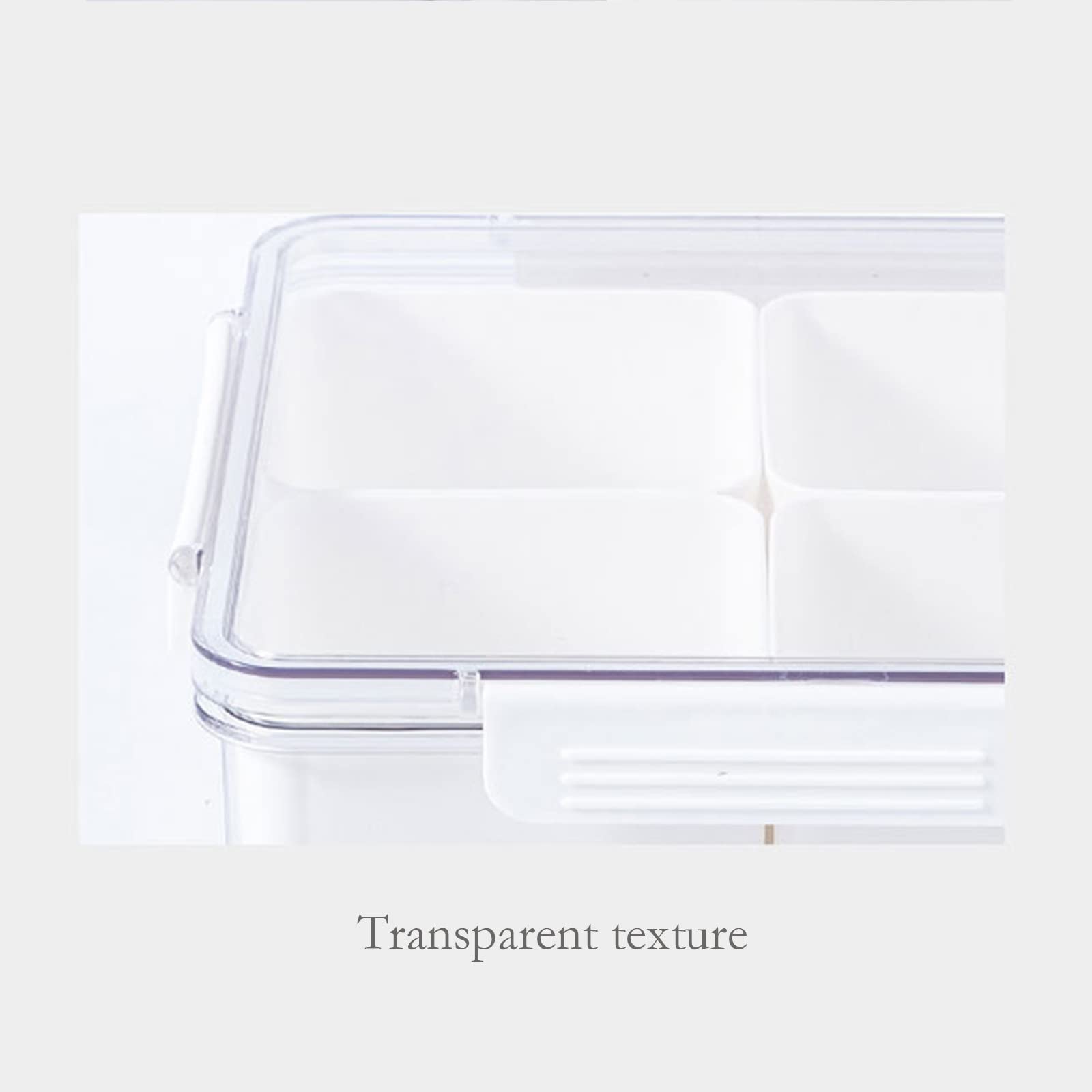 Divided Serving Dishes with Lid, Serving Tray with Lid, Round Divided Plates Storage Box, Sectional Serving Tray Removable Party Snacks Tray for Candies, Nuts, Veggies, Fruits and Appetizer (Type B)