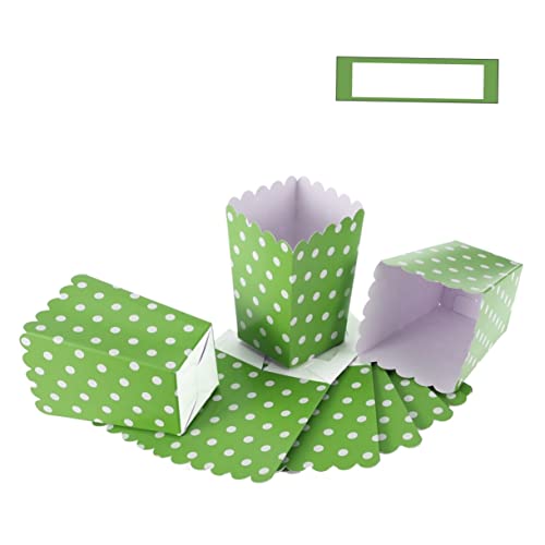TOYANDONA 24pcs Popcorn Boxes Party Decoration Supplies Party Popcorn Cups Theater Popcorn Boxes Snack Box Green European and American Popcorn Bucket Popcorn Holder Popcorn Cartons