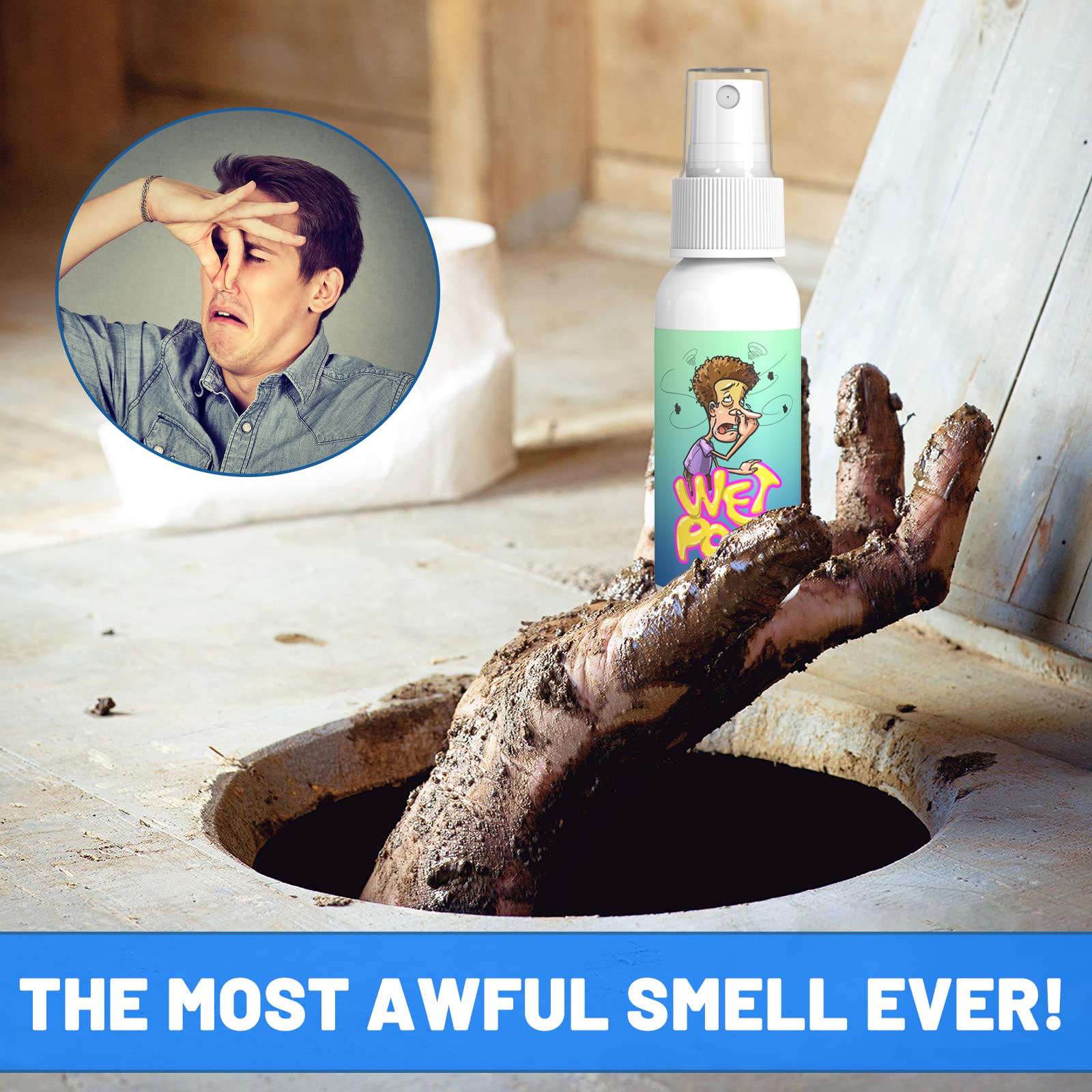 Potent Wet Poop - Highly Concentrated Fart Spray - Extra Strong Stink - Prank Stuff & Joke Toys for Adults or Kids - Non Toxic