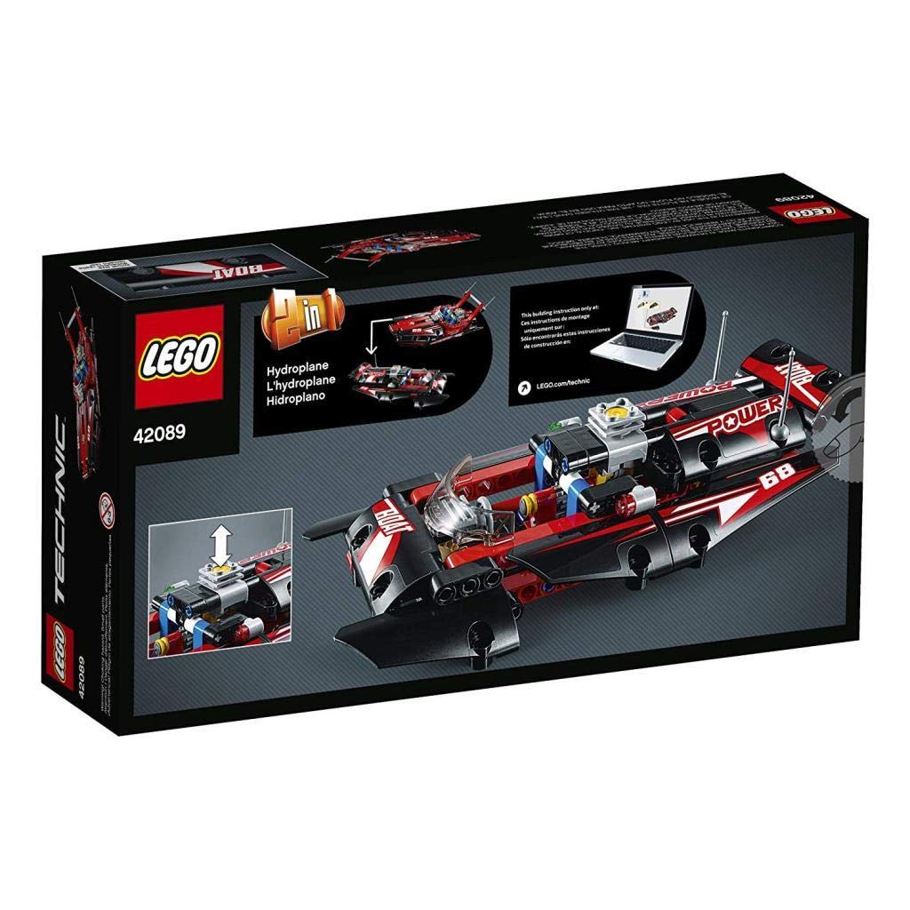 Power Boat Replica Building Set, 2 in 1 Model, Hydroplane Speedboat, Toy Boat Kits for Kids