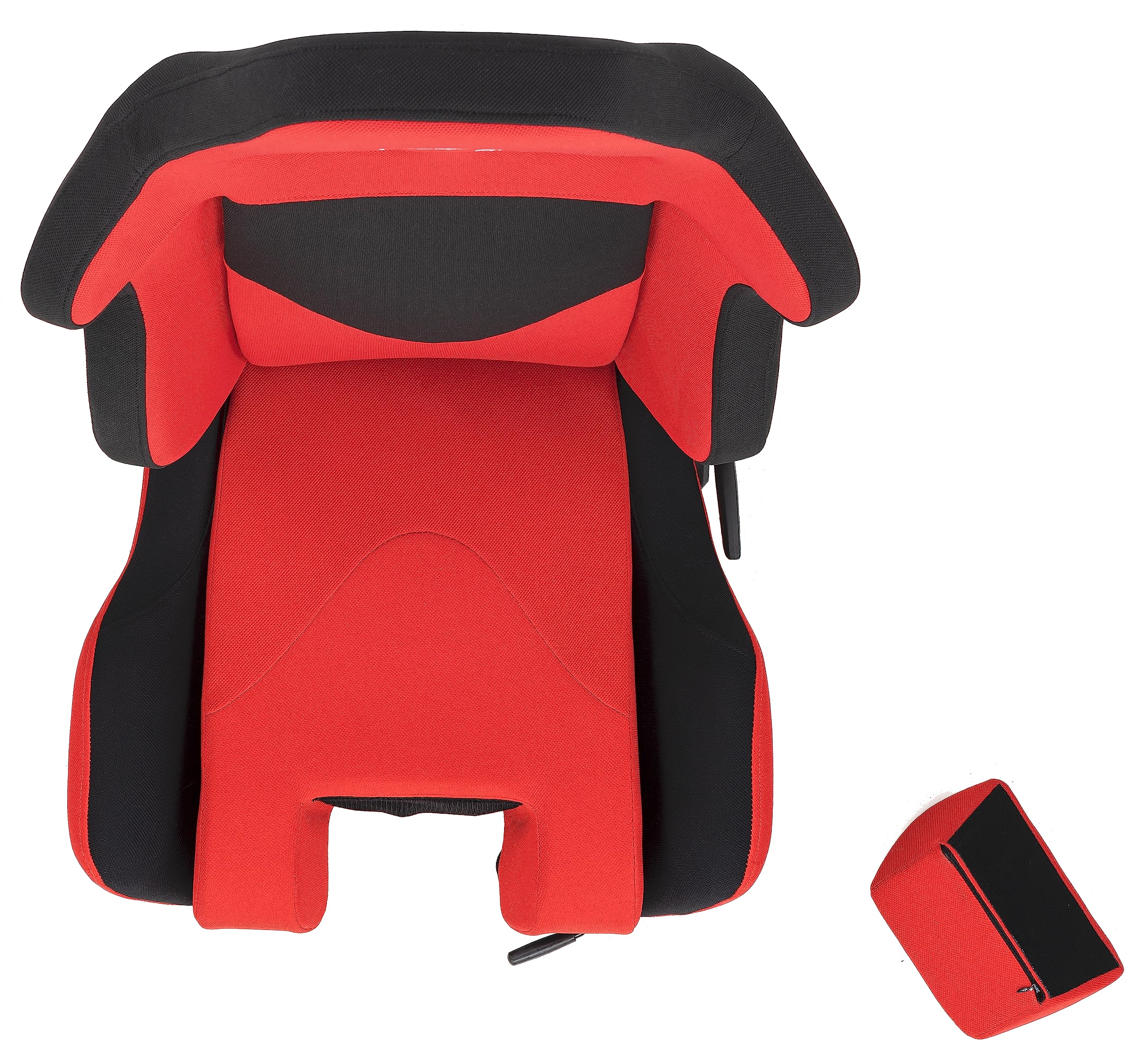 SimFab Flight Simulator Seat With Seat Base Cut Out For Fighter Stick Or Helicopter Collective, red