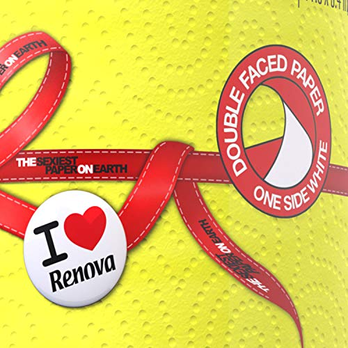 Renova 2 Ply Double Faced Red Label Paper Kitchen Towel, Yellow