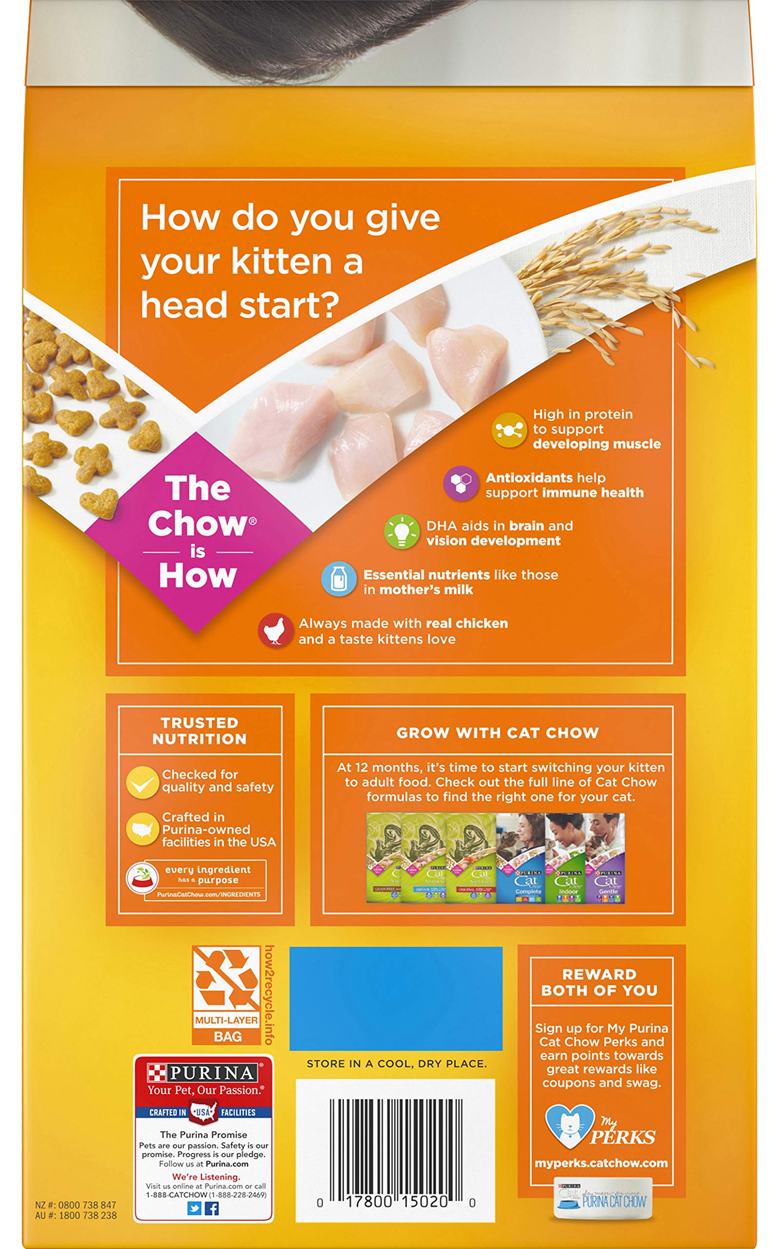 Purina Kitten Chow Nurture Kitten Dry Cat Food, 3.15 LB (Pack of 2)