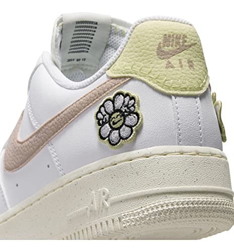 Nike Women's AIR Force 1 '07 Next Nature Shoes, White/Boarder Blue/Citron Tint/Pink Oxford, 8