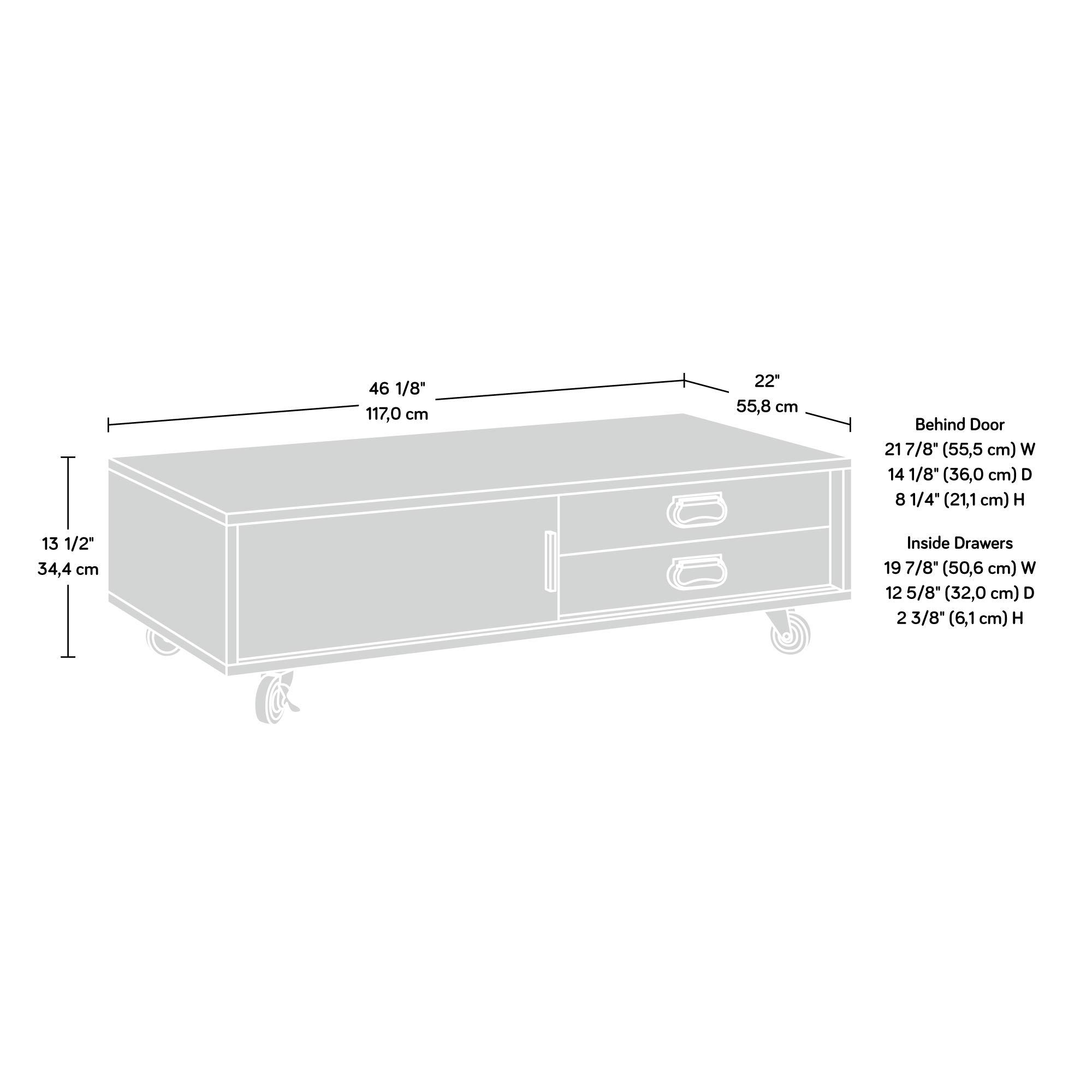 Sauder Boulevard Café Coffee Table, Black finish