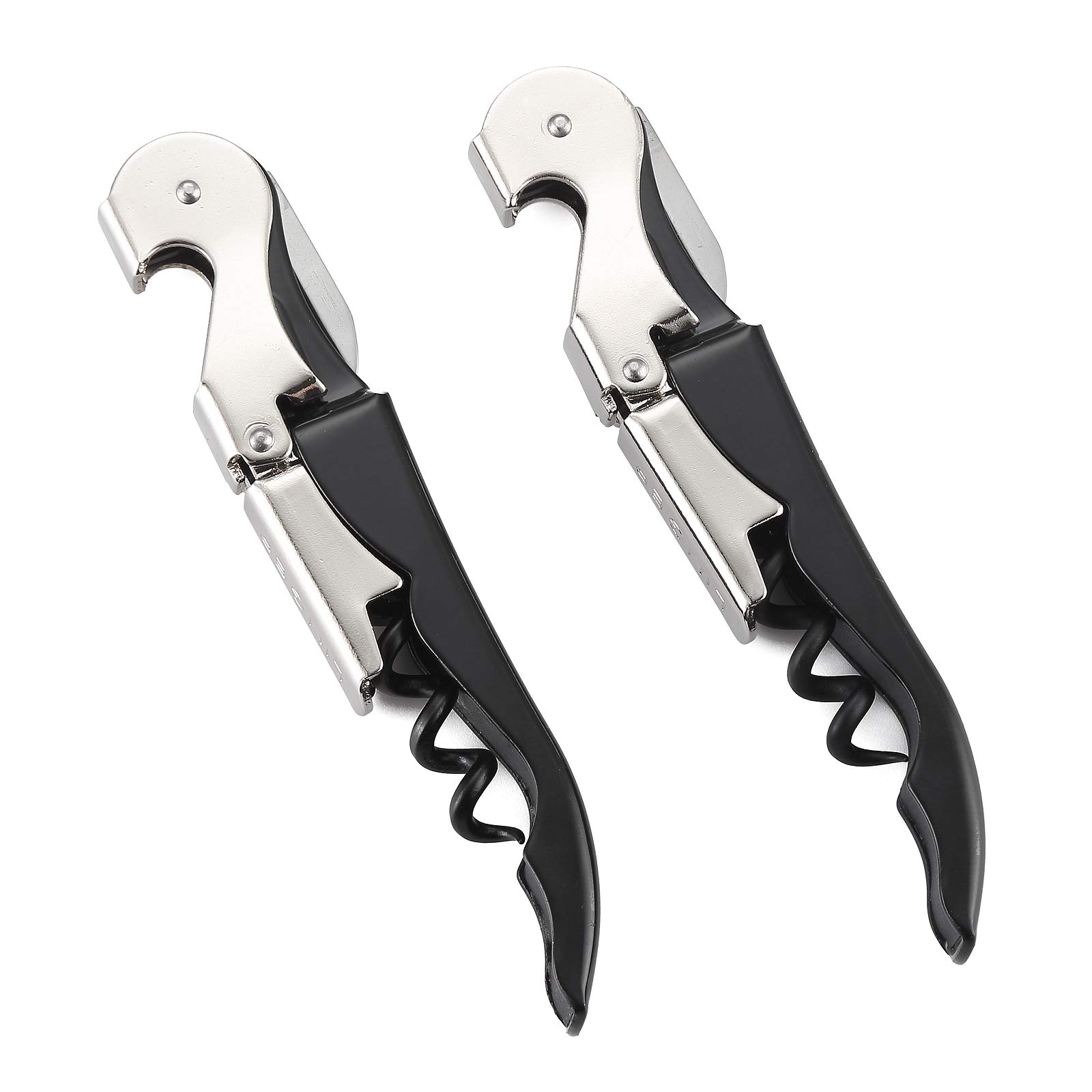 DOSMAMZ Wine Corkscrew, Waiter Corkscrew Wine Opener, Wine Beer Bottle Opener, Three-in-one, Corkscrew, Bottle Opener and Foil Cutter, Great for Kitchen, Restaurant, Bars Waiters (2 PACK)