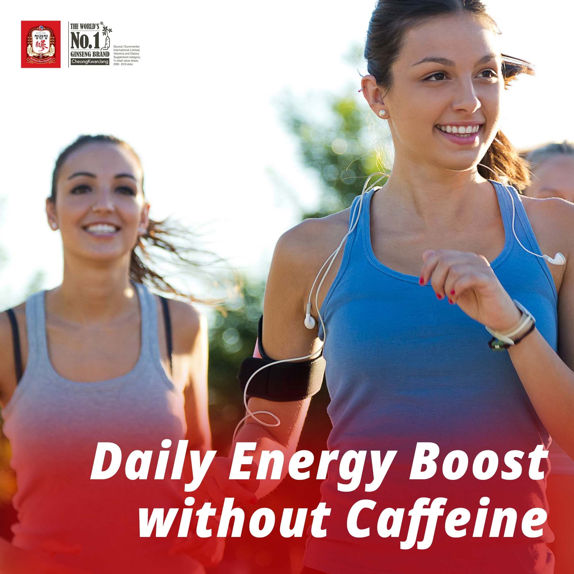 CheongKwanJang [Hong Sam Won - Energizing Wellness Drinks with Natural Korean Ginseng] Caffeine-Free, Healthy Energy Supplement, Performance, Circulations, No Artificial Colors, No Preservatives,- 500ml per Pouch (60 Count)
