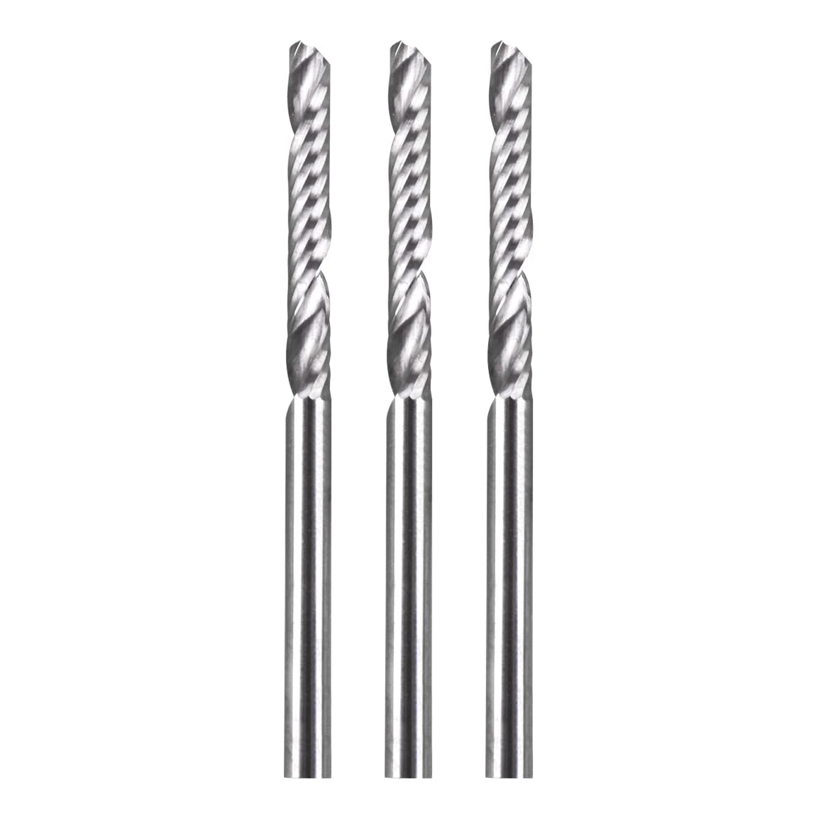 CBRIGHT 9 PCS Carbide END Mill Cutter, 3 PCS 1/8" CNC Router Bits Single Flute Tools + 6 PCS 2 Flute Edged Milling Cutter(2 Types) for Nylon, Resin, ABS, Acrylic, PVC, MDF, Hardwood