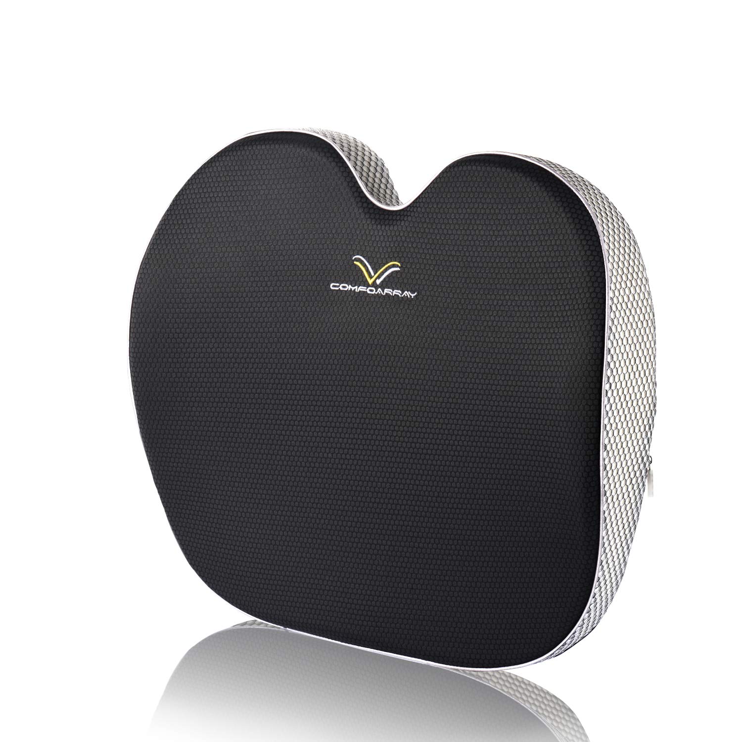 ComfoArray Large Seat Cushion :17"× 19", Car Seat Cushion,Chair Cushion for Lumber,Back,Tailbone and Leg Relief,with Increasing Thickening and Side Ventilation Design.