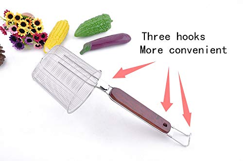 Tenta Tenta Kitchen Stainless Steel Wire Mesh Spider Food Strainer Skimmer, 5.5-Inch, Basket